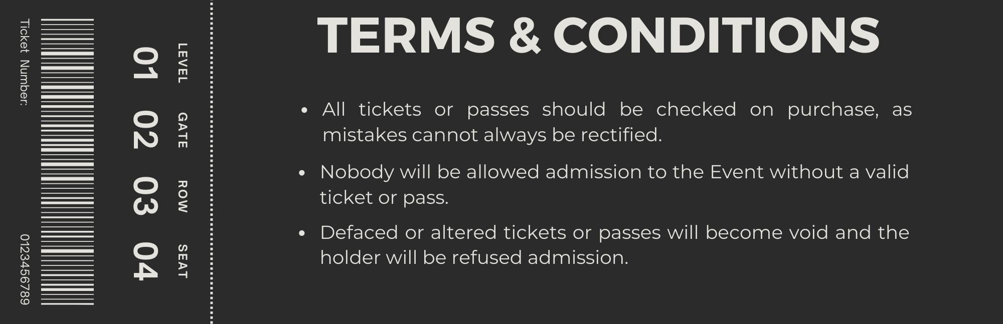 Editable Concert Ticket Template for Canva printable Gift - Etsy