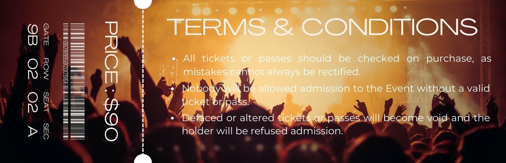 Editable Concert Ticket Template for Canva printable Gift - Etsy