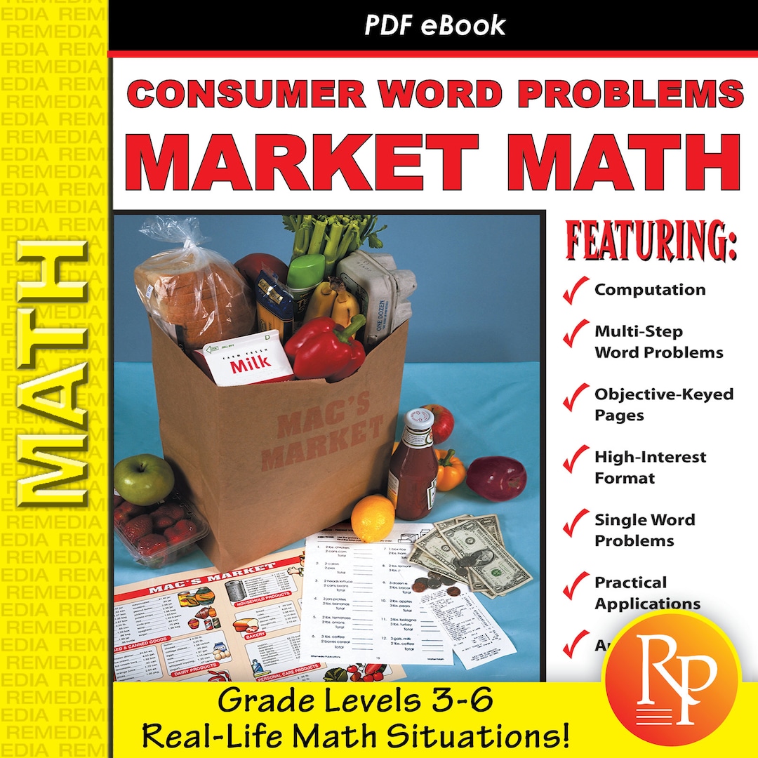 Real-world Market Math: Consumer Word Problems and Menu - Etsy