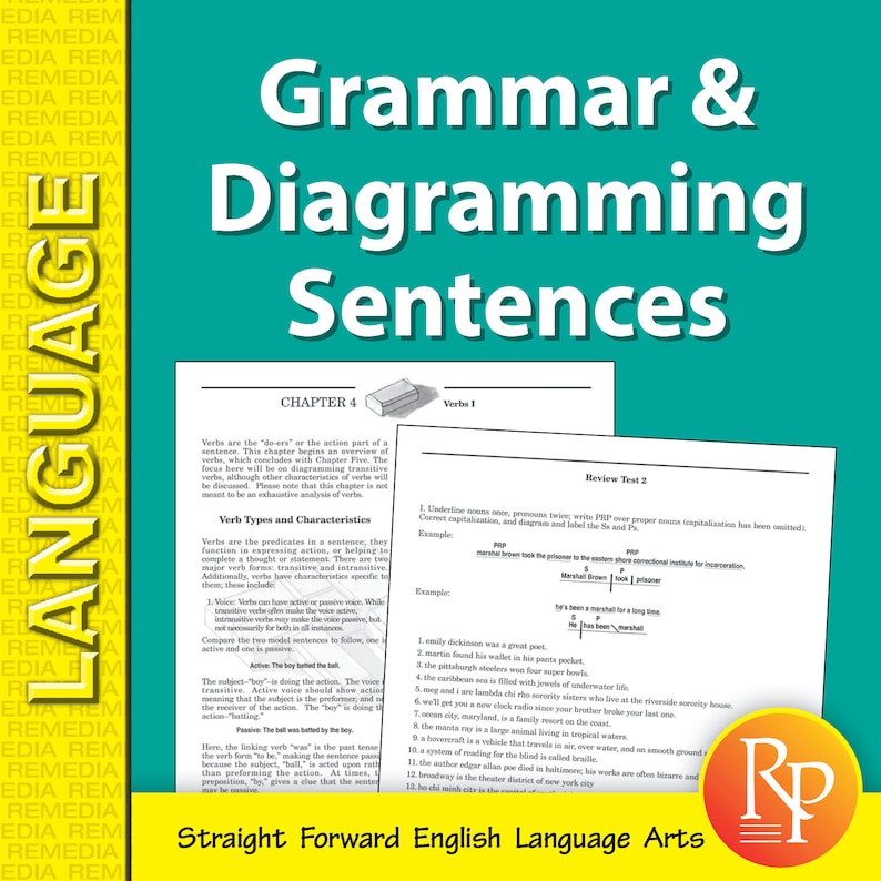 Grammar and Diagramming Sentences: Straight Forward ELA - Etsy