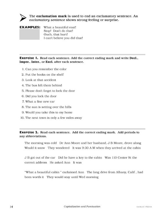 Actividades De Puntuación Ejercicios Para El Uso De La Coma En Niños