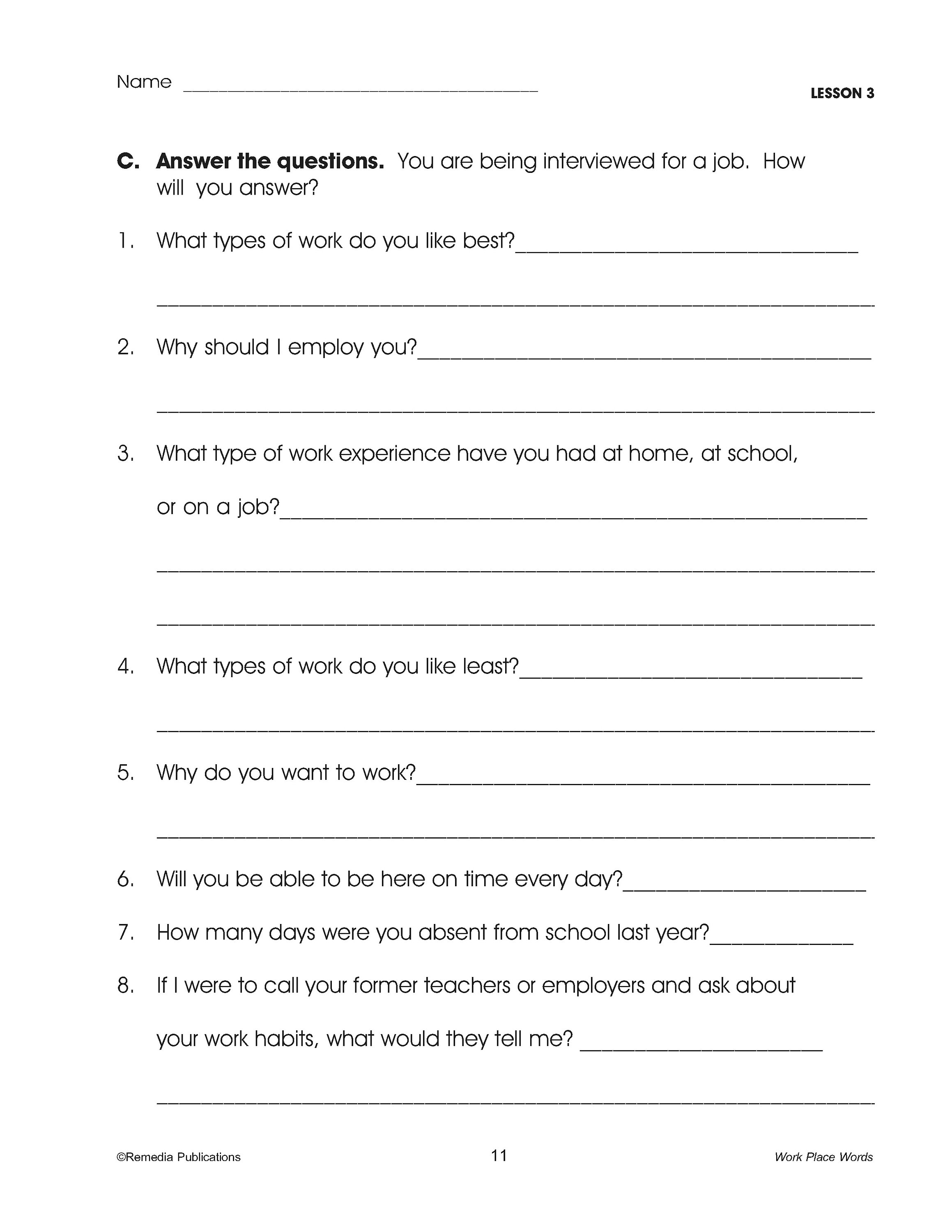 Job Applications and Life Skills Lessons - Filling Out Forms - Reading ...