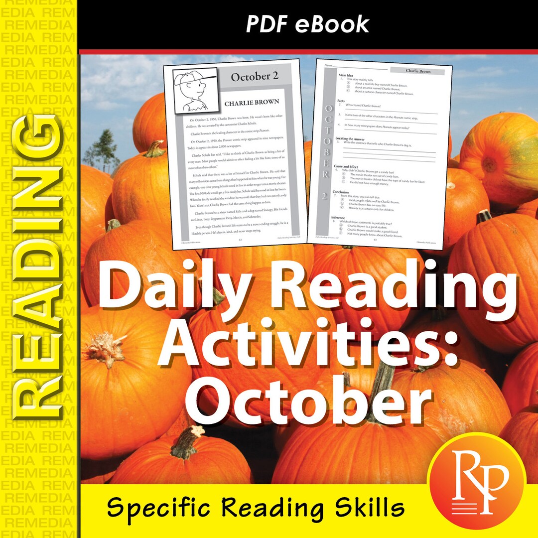 OCTOBER Daily Reading Activities: History - Main Idea, Fact and Opinion ...