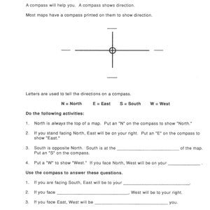 MAP SKILLS: Compass, Map Symbols, and Legends - Activities - Etsy