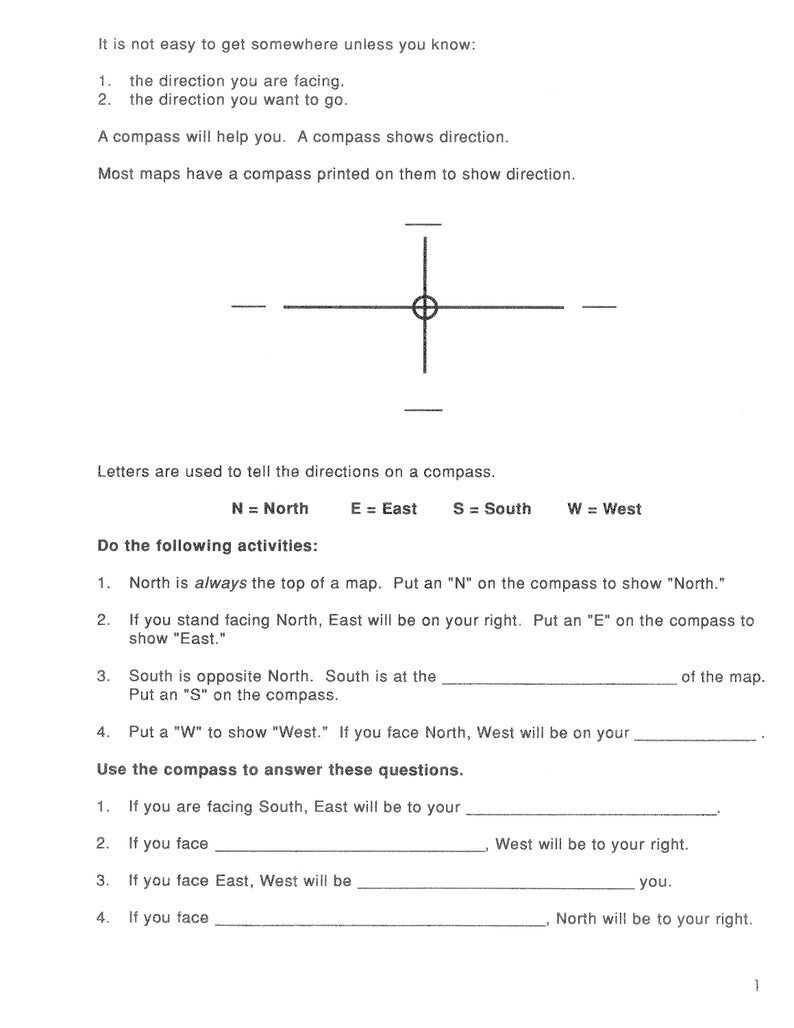MAP SKILLS: Compass, Map Symbols, and Legends - Activities - Etsy
