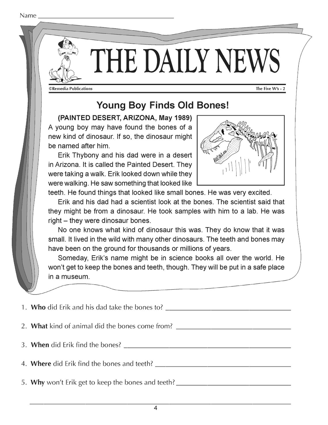 Fractured Fairy Tales & 5 Ws Questions for Reading Comprehension GOOGLE ...