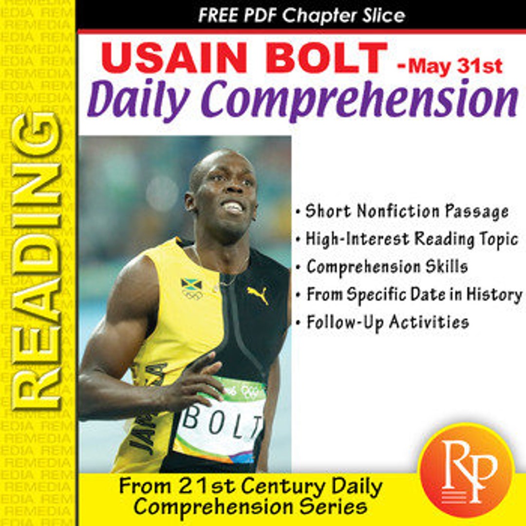Usain Bolt: Reading Comprehension - Non Fiction - Main Idea ...