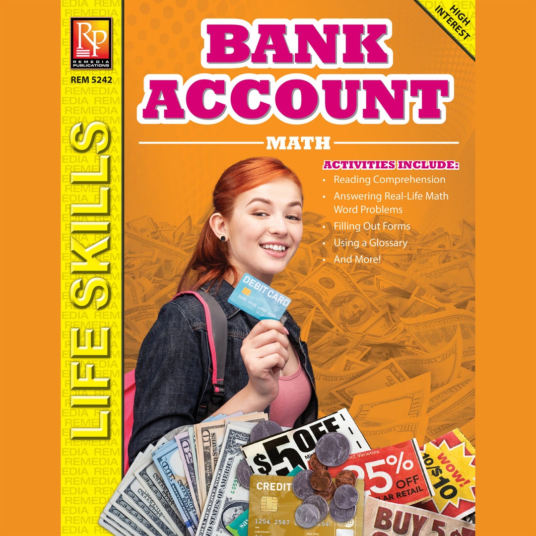 Bank Account Math: Life Skills Activities - Handling Money, Debit and ...