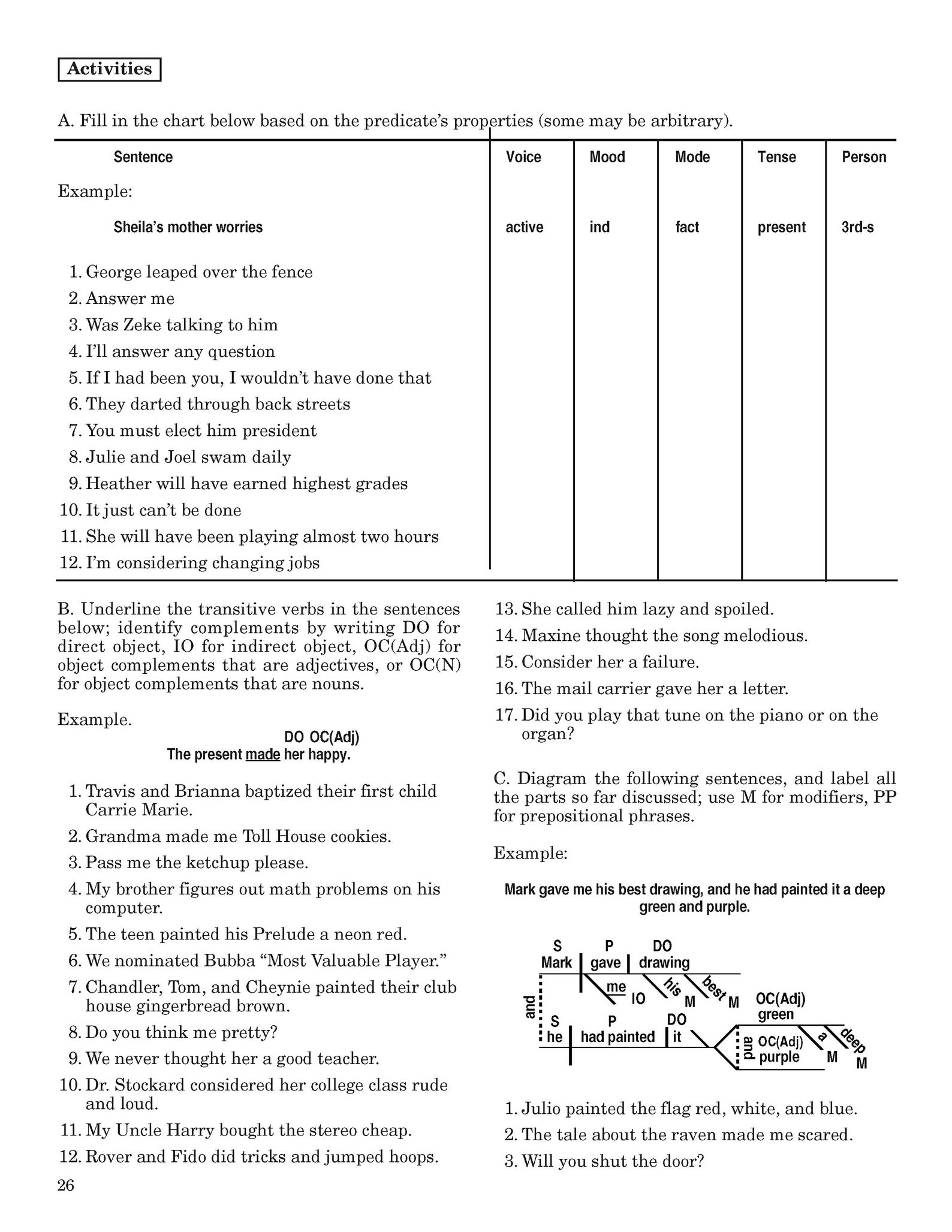 Grammar and Diagramming Sentences: Straight Forward ELA - Etsy