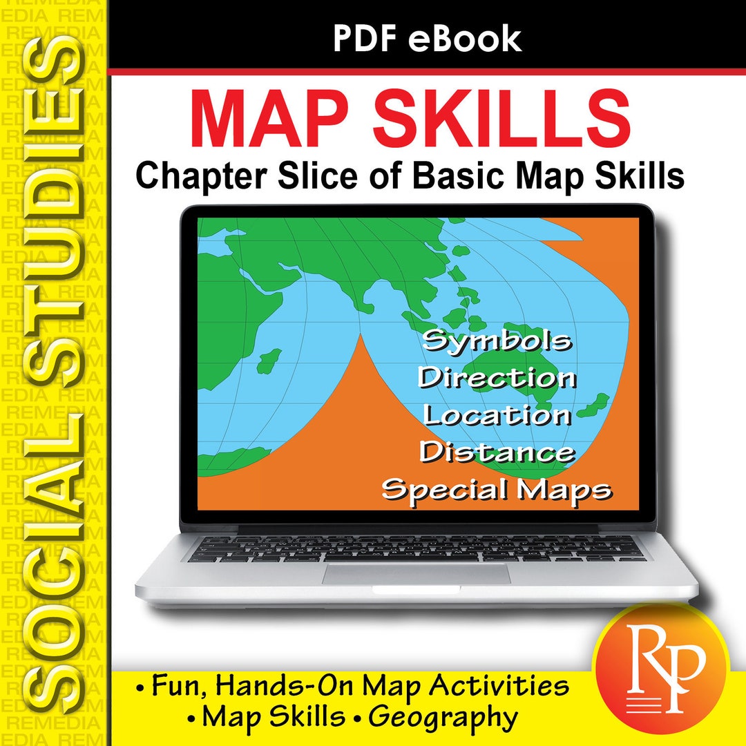 MAP SKILLS: Compass, Map Symbols, and Legends - Activities - Etsy