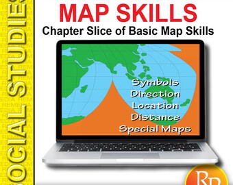 Map Skills Test 3-page Mapping Skills Quiz W Answer Key Printable Map ...
