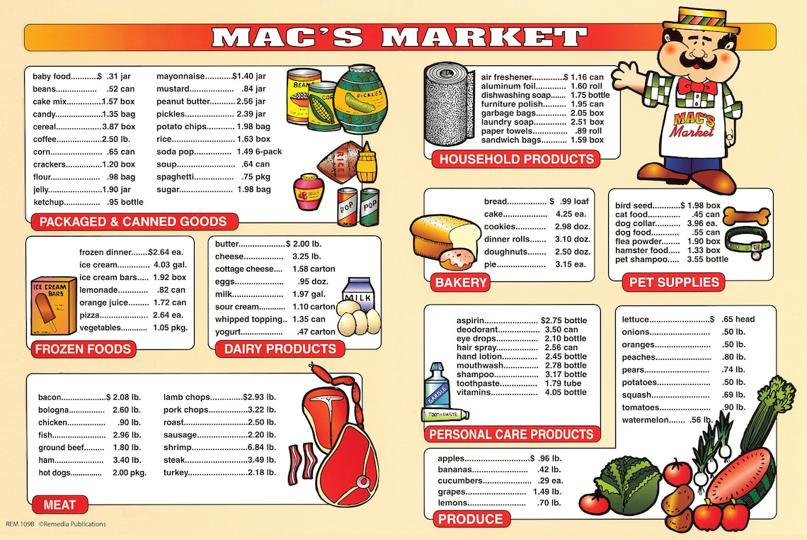 Real-world Market Math: Consumer Word Problems and Menu - Etsy