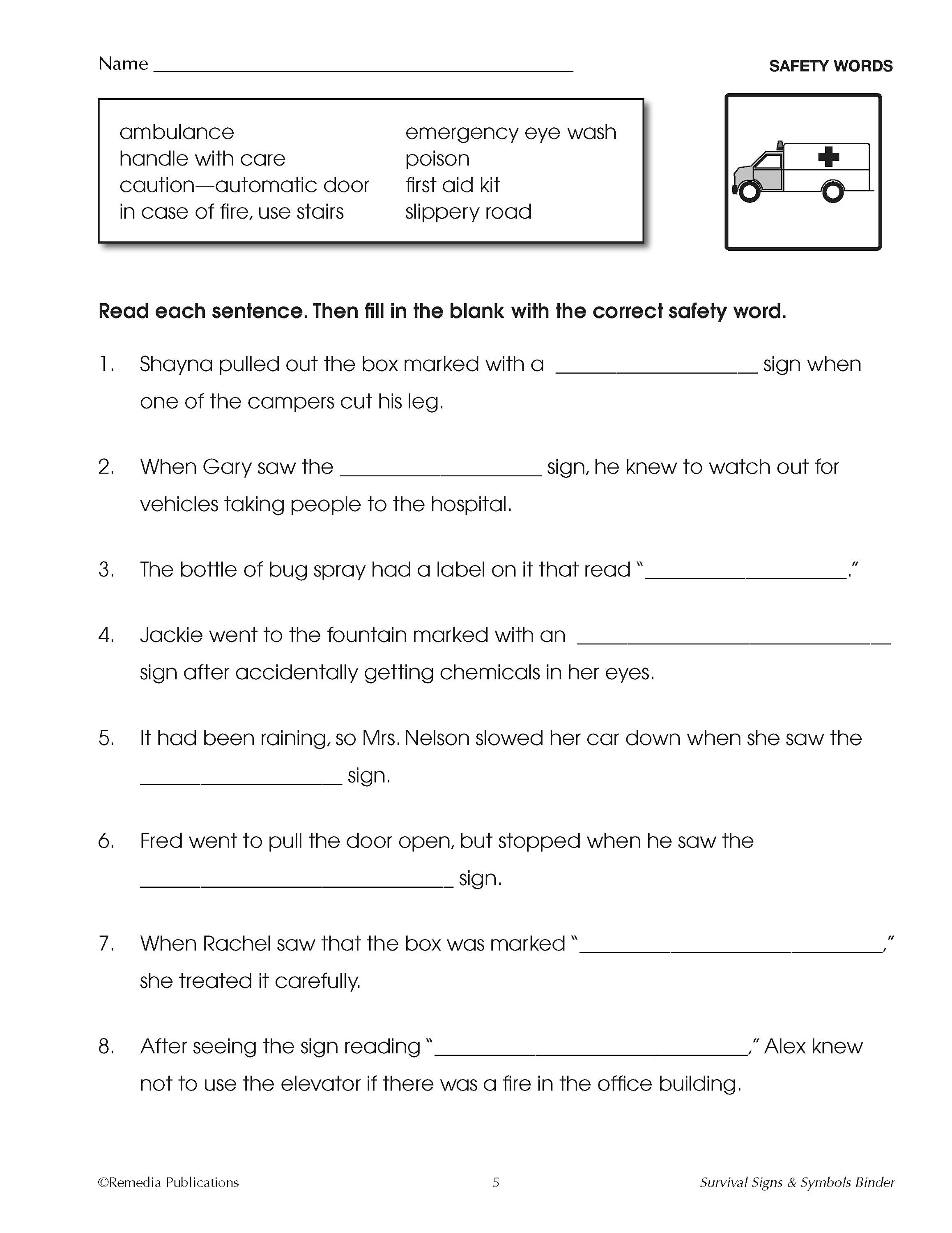 160 SURVIVAL SIGNS, Symbols and Words: Life Skills Lessons and ...