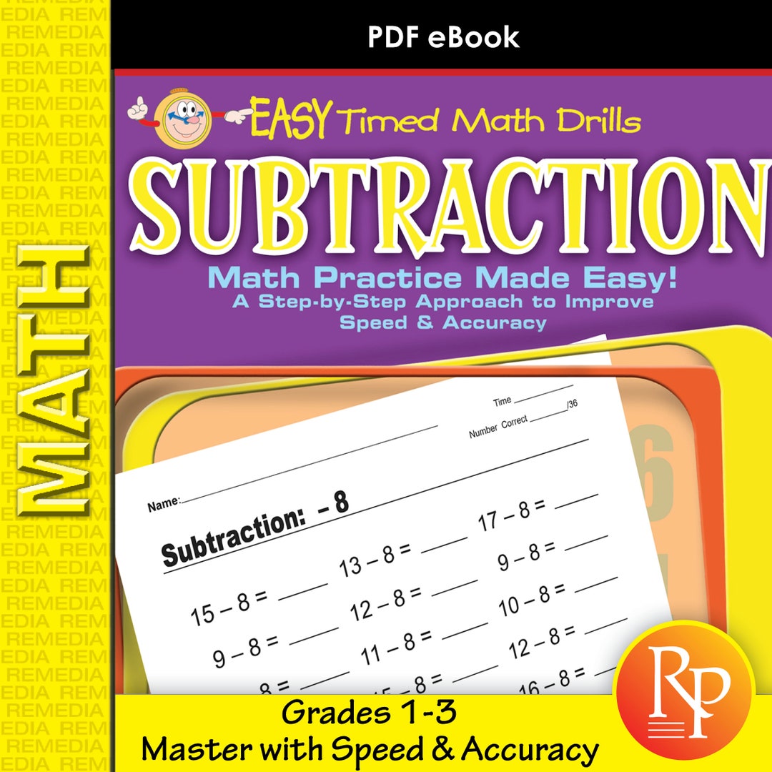 Subtraction: Easy Timed Math Drills - Etsy