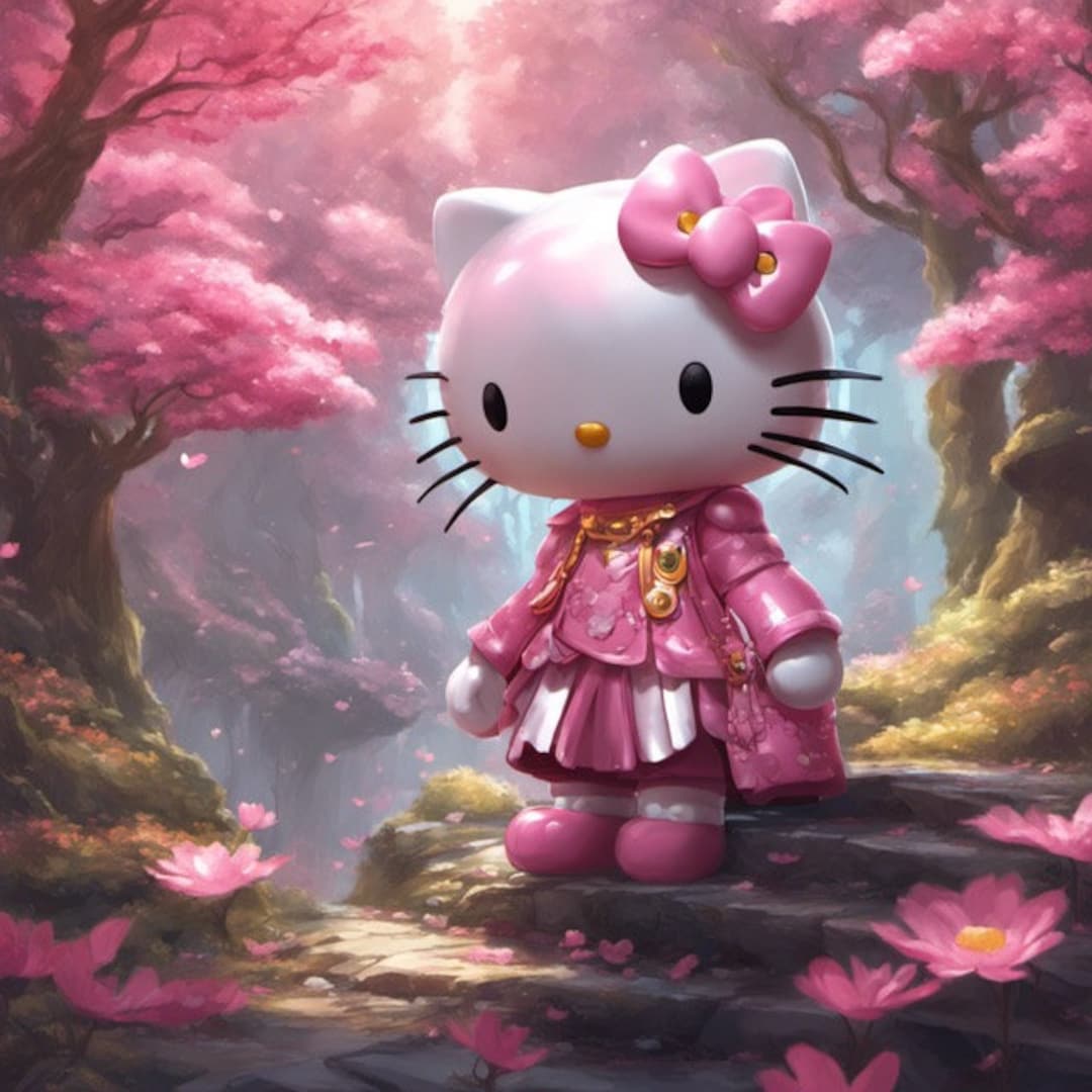 Pink Kawii Cat - Etsy