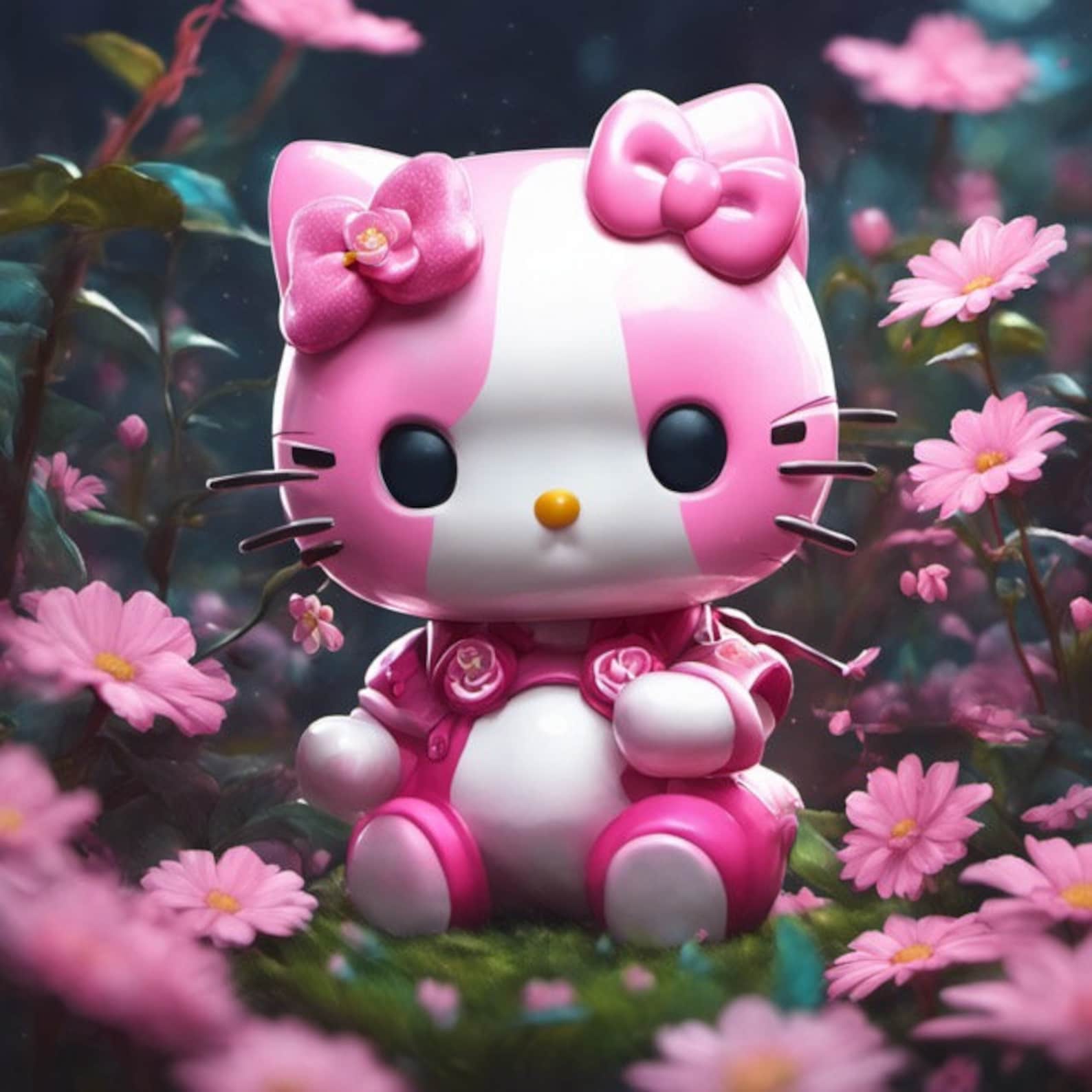 Pink Kawii Cat - Etsy