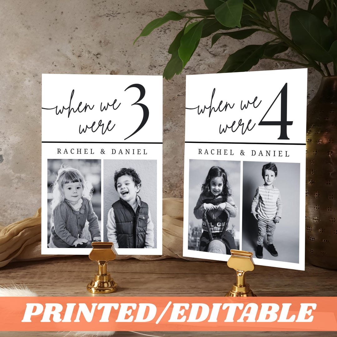 PRINTED+SHIPPED Photo Table Number, Custom Photo Table Numbers, Table ...