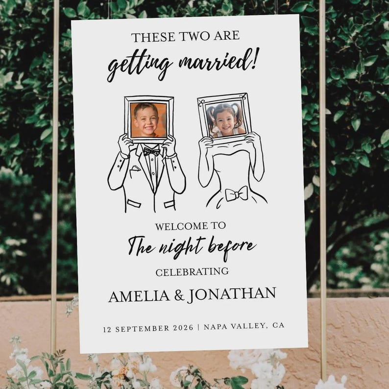 These Kids Are Getting Married Sign, the Night Before Welcome Sign ...