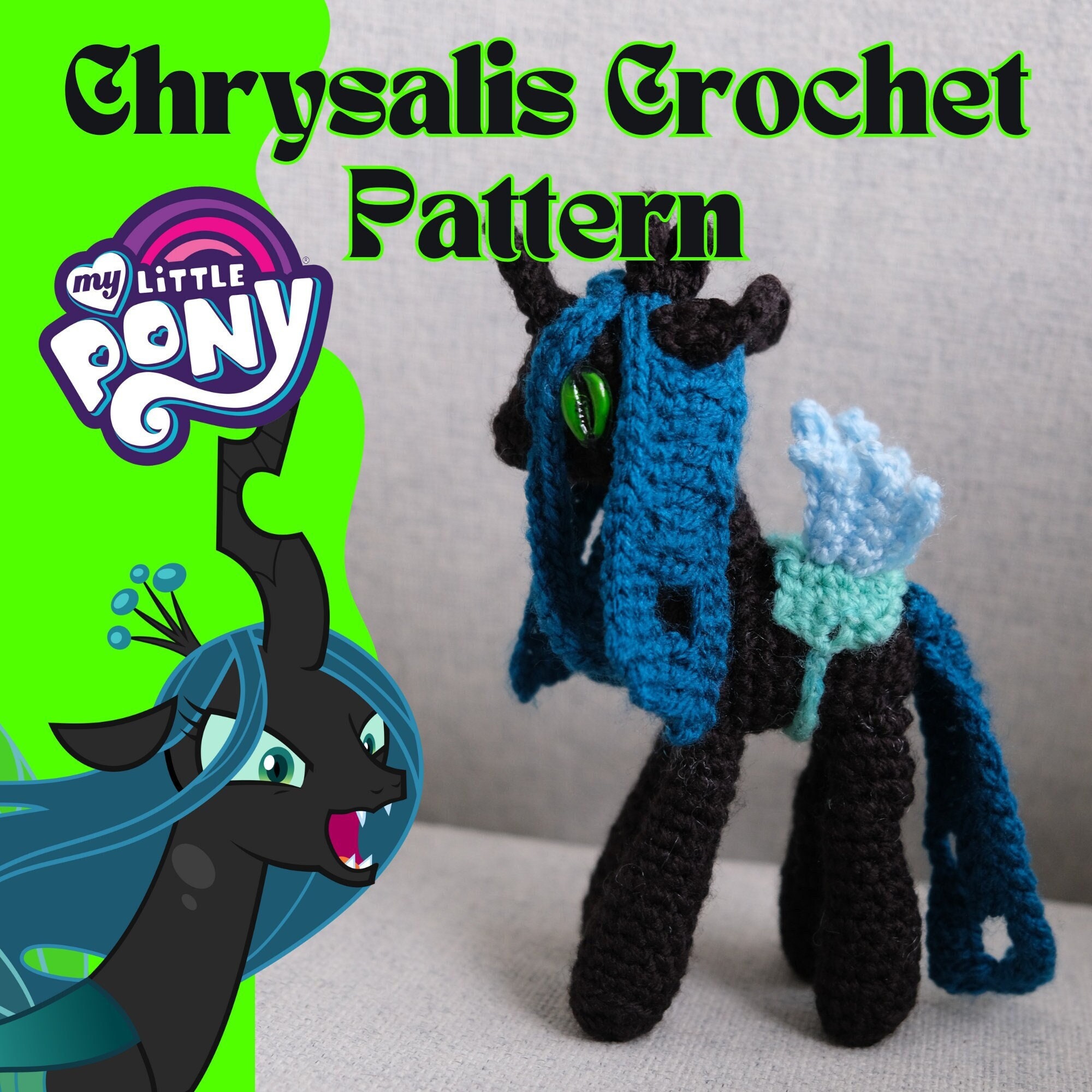 Queen Chrysalis My Little Pony MLP Simple Mini Amigurumi Crochet ...