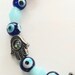 Spiritual Elegance: Handcrafted Hasma Eye Beaded Bracelet for Positive ...