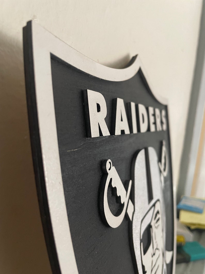 Raiders NFL Football 3D Door Hanger / Home Decor Sign - Etsy