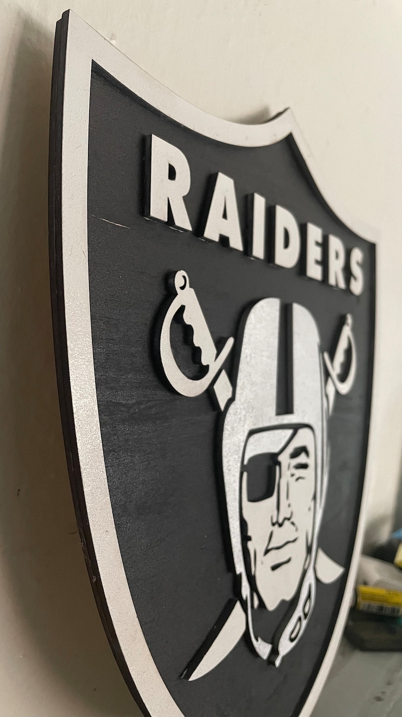 Raiders NFL Football 3D Door Hanger / Home Decor Sign - Etsy