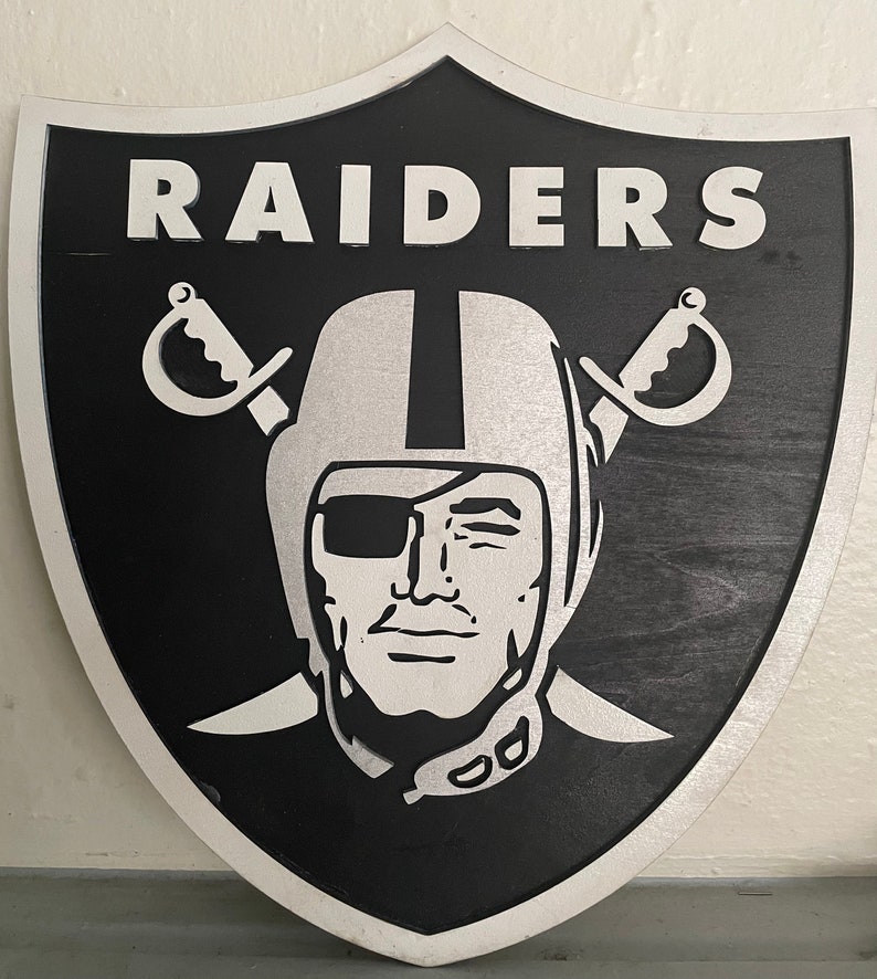 Raiders NFL Football 3D Door Hanger / Home Decor Sign - Etsy