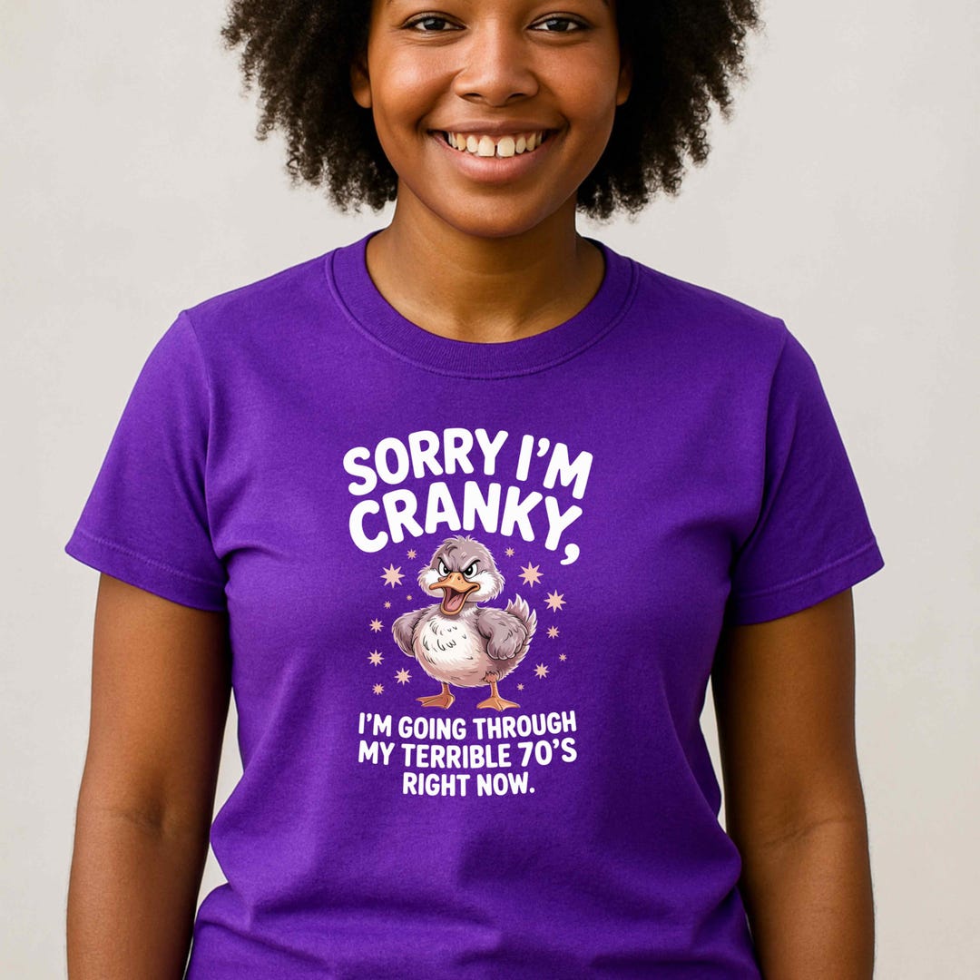 Funny Cranky Duck Terrible 70s Birthday Humor Design - Etsy