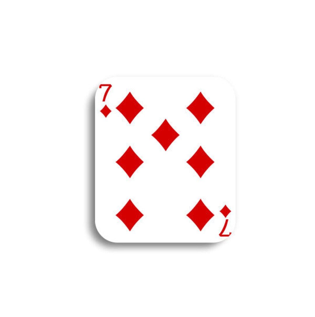 Seven of Diamond Card Magnet - Etsy