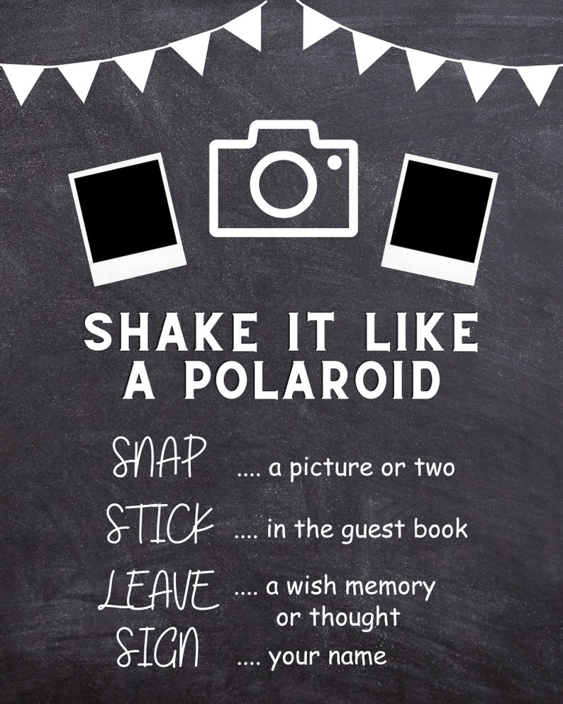 Shake It Like A Polaroid! Party Decoration! Digital Download on Canva ...
