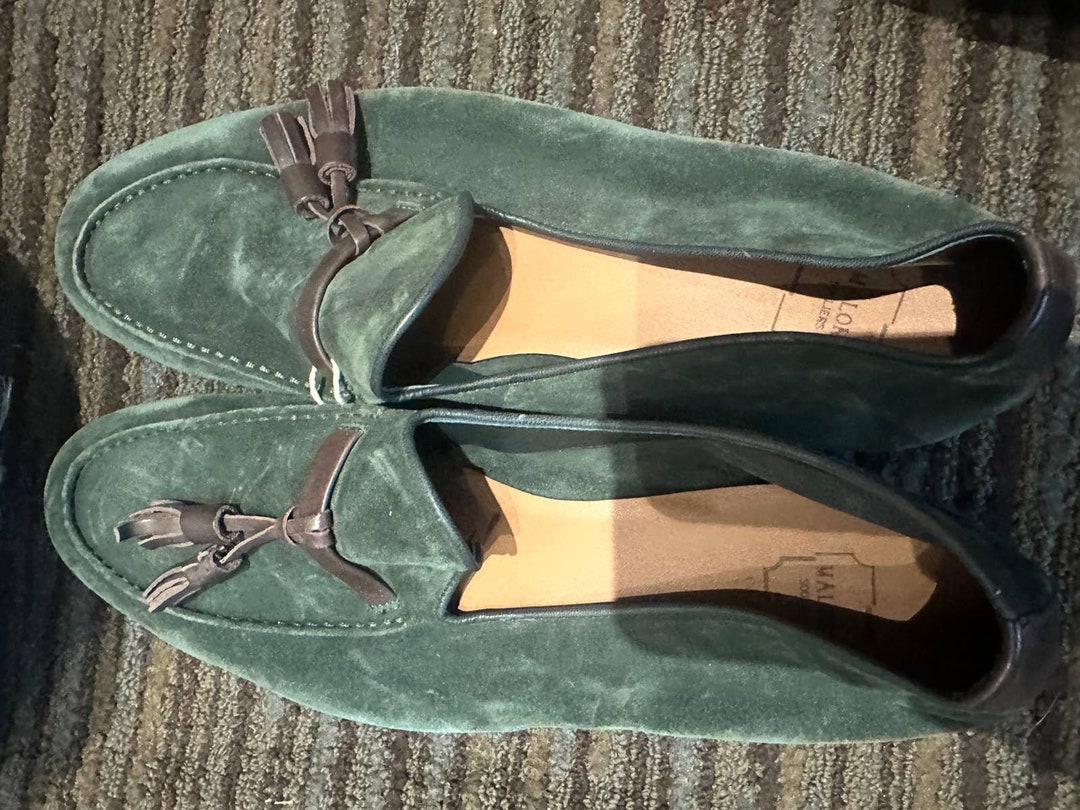 Malone Souliers Green Suede Loafers Alberto Size 43 NWOT - Etsy