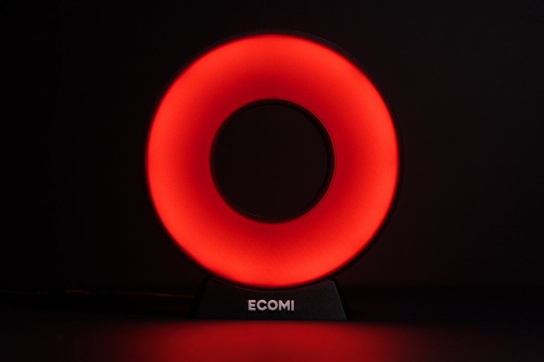 Ecomi OMI Red Circle 3D Printed LED Lamp With USB Power - Etsy