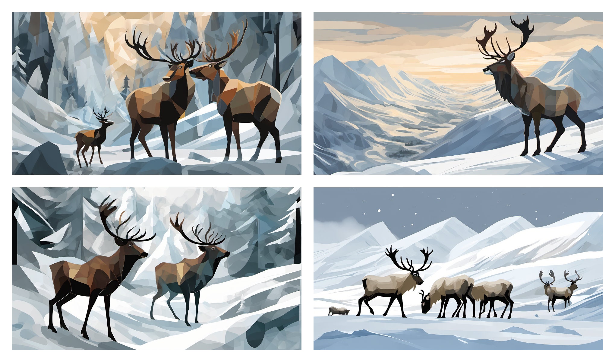 12 - 5k PC, Mac or Frame TV Reindeer Wallpapers | Full HD 16:9 ...