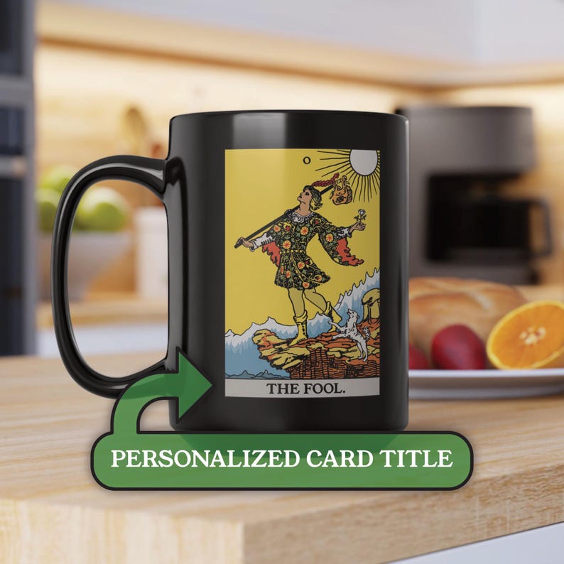 Custom Tarot Mug Personalized | the Fool Tarot Card | Tarot Reader Gift ...