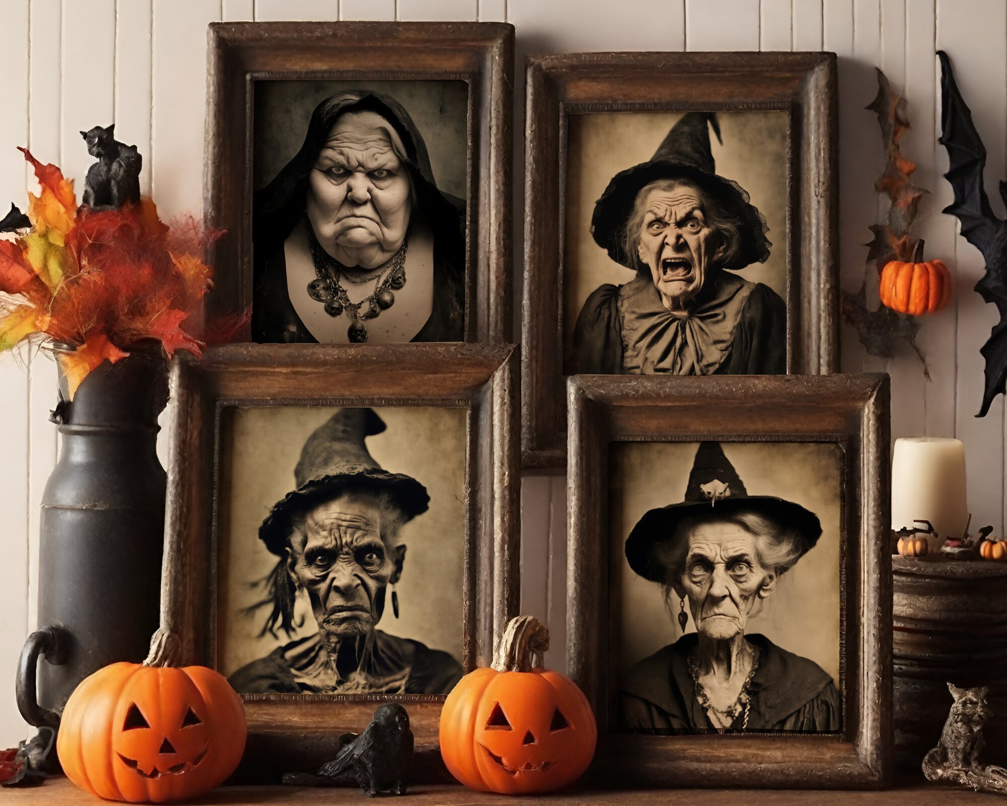 10 Vintage Halloween Witch Portraits | Scary and Creepy Halloween ...