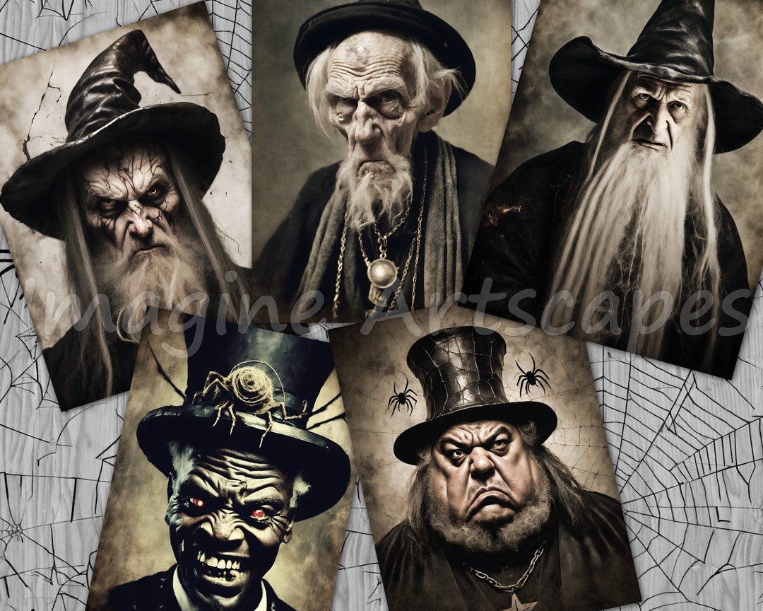 10 Vintage Halloween Wizard Portraits | Scary and Creepy Halloween ...
