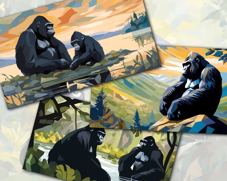 Mighty Gorilla Minimalist Desktop Wallpaper Pack - 12 Horizontal ...