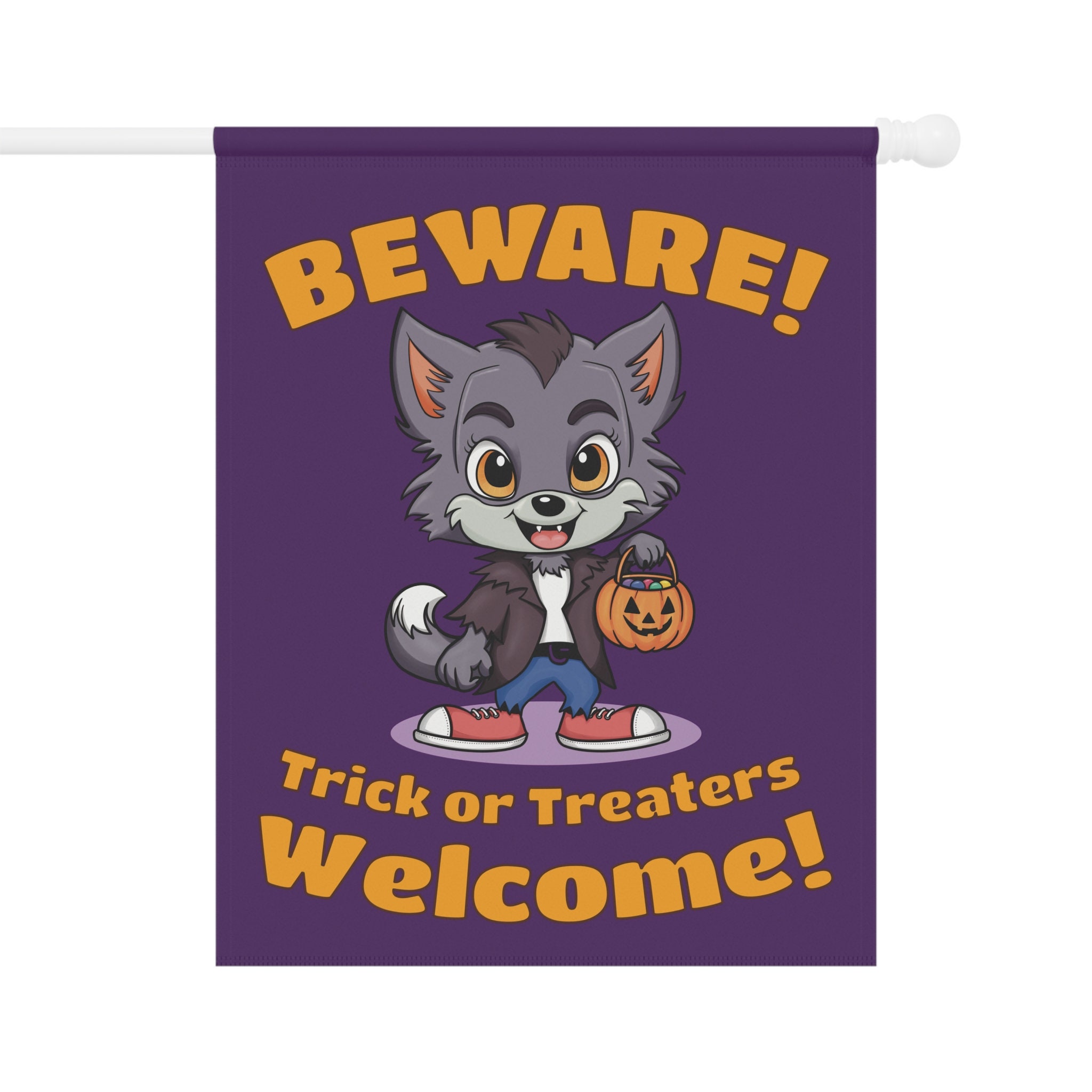 Cute Werewolf Garden & House Banner Beware Trick or - Etsy
