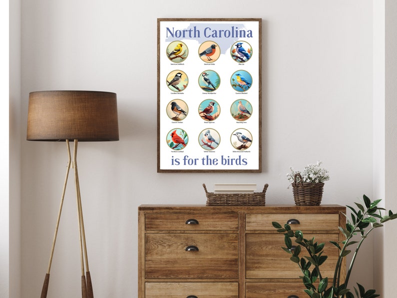 North Carolina is for the Birds Poster, North Carolina, Bird Watching ...