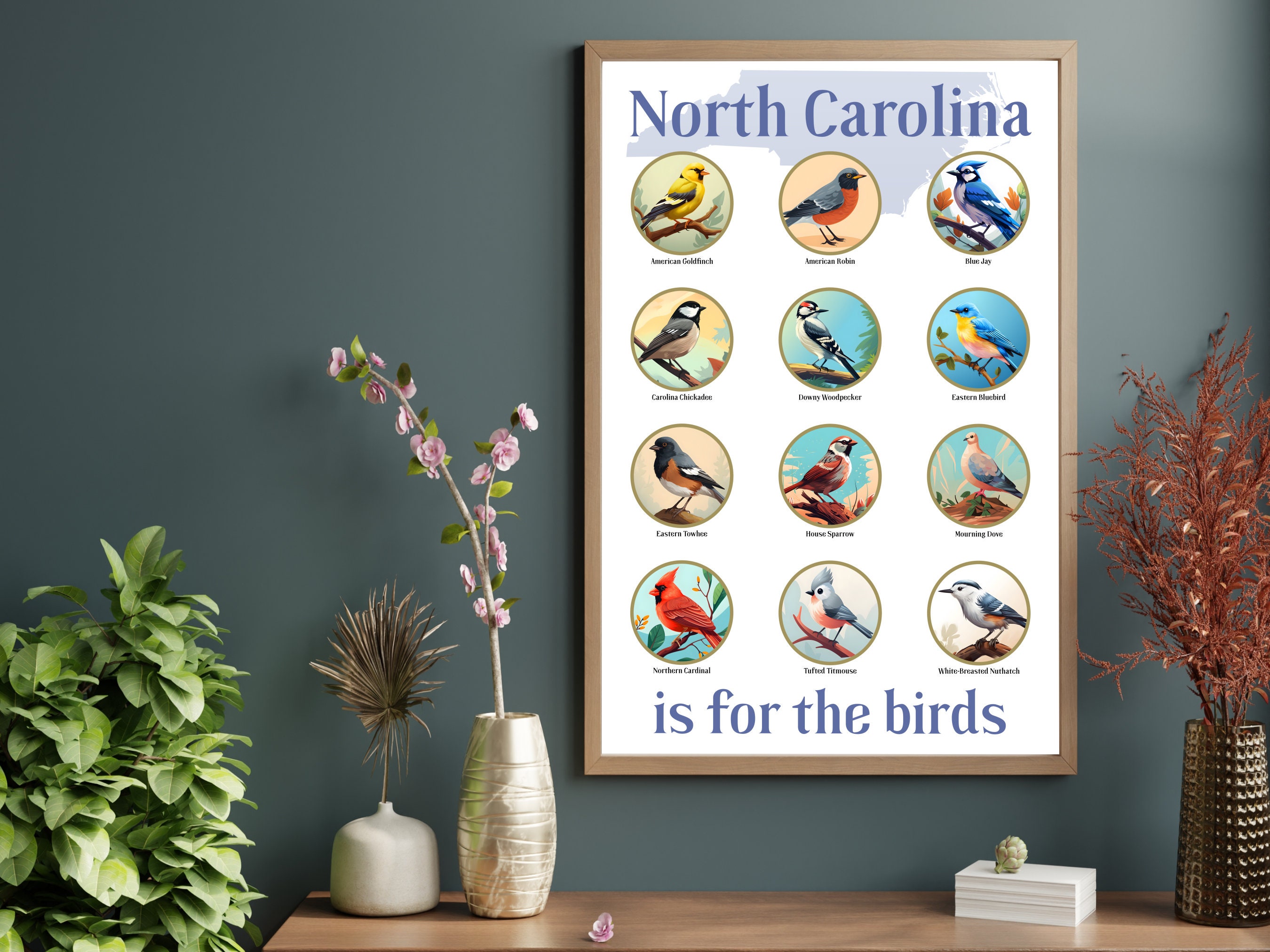 North Carolina is for the Birds Poster, North Carolina, Bird Watching ...