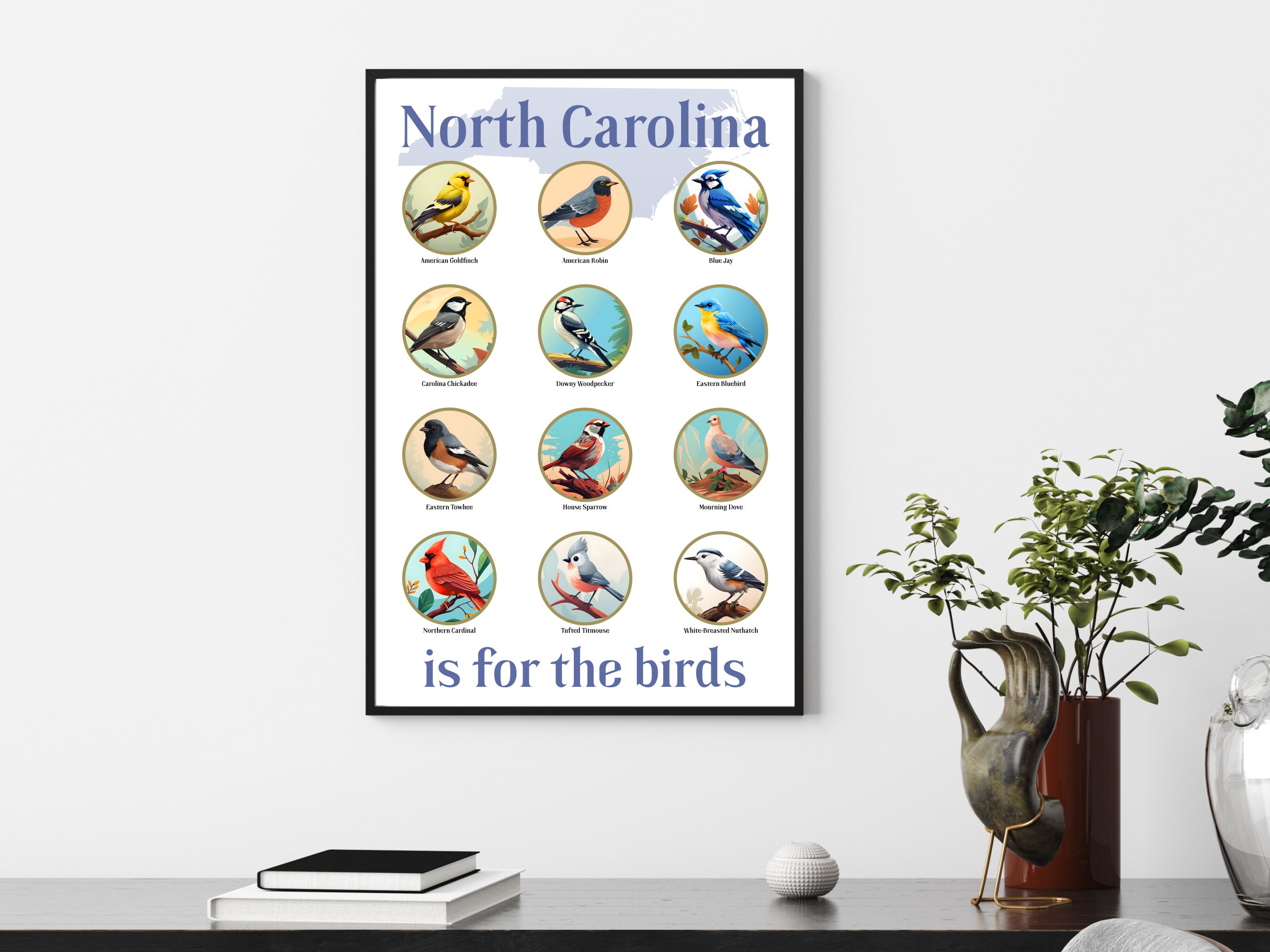 North Carolina is for the Birds Poster, North Carolina, Bird Watching ...