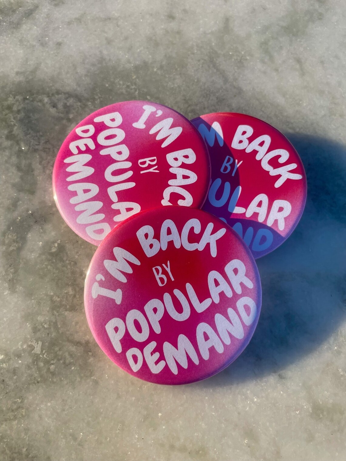 I’m Back by Popular Demand Button for Game Day - Etsy
