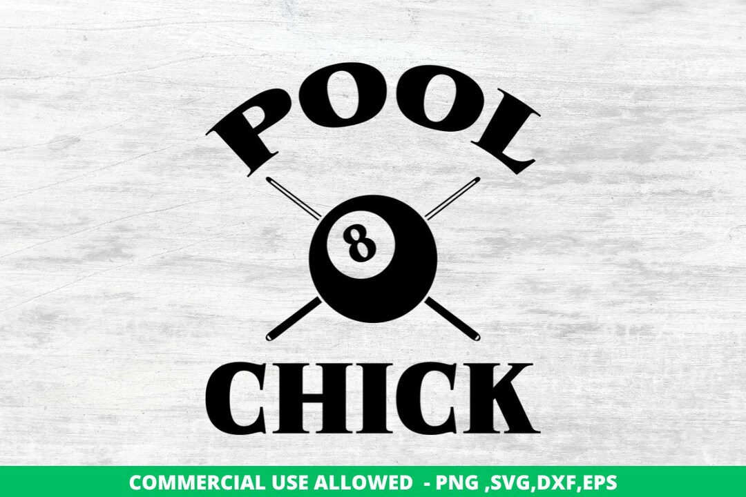 Billiards Pool Chick Pool Svg, Pool Players SVG, Png, Dxf, Billiard ...