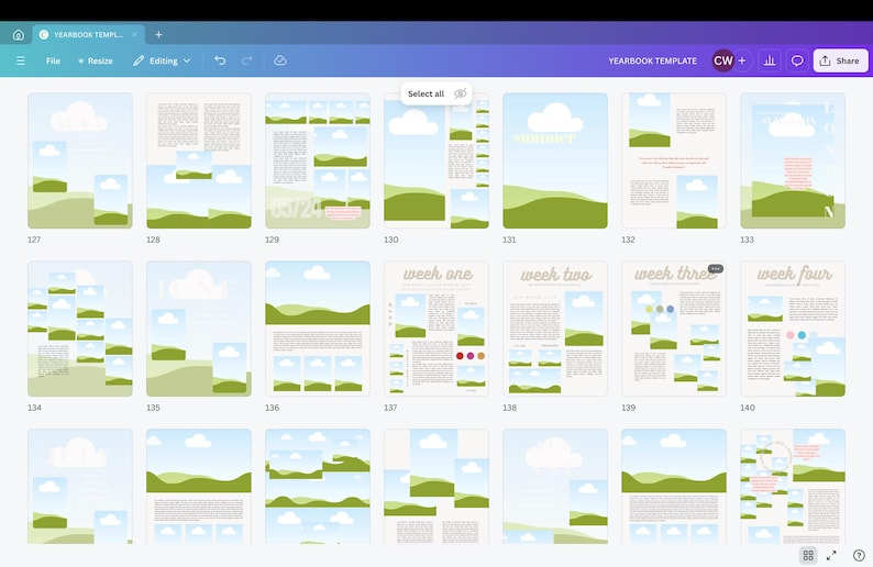 Yearbook Template---fully Customizable Canva Template to Document Your ...