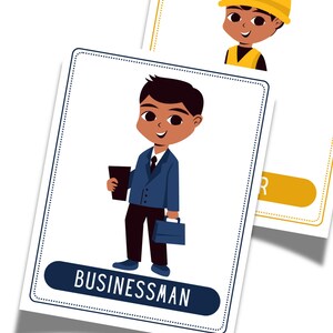 Printable Professions Flashcards for Kids | Montessori Career Learning ...