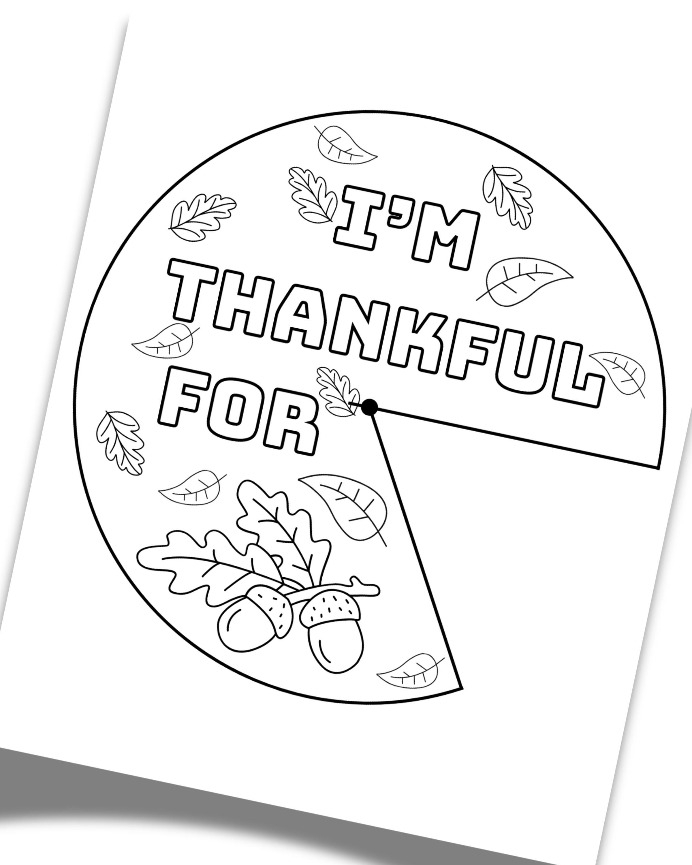 Thankful Wheel Craft for Kids - Printable Thanksgiving Gratitude ...