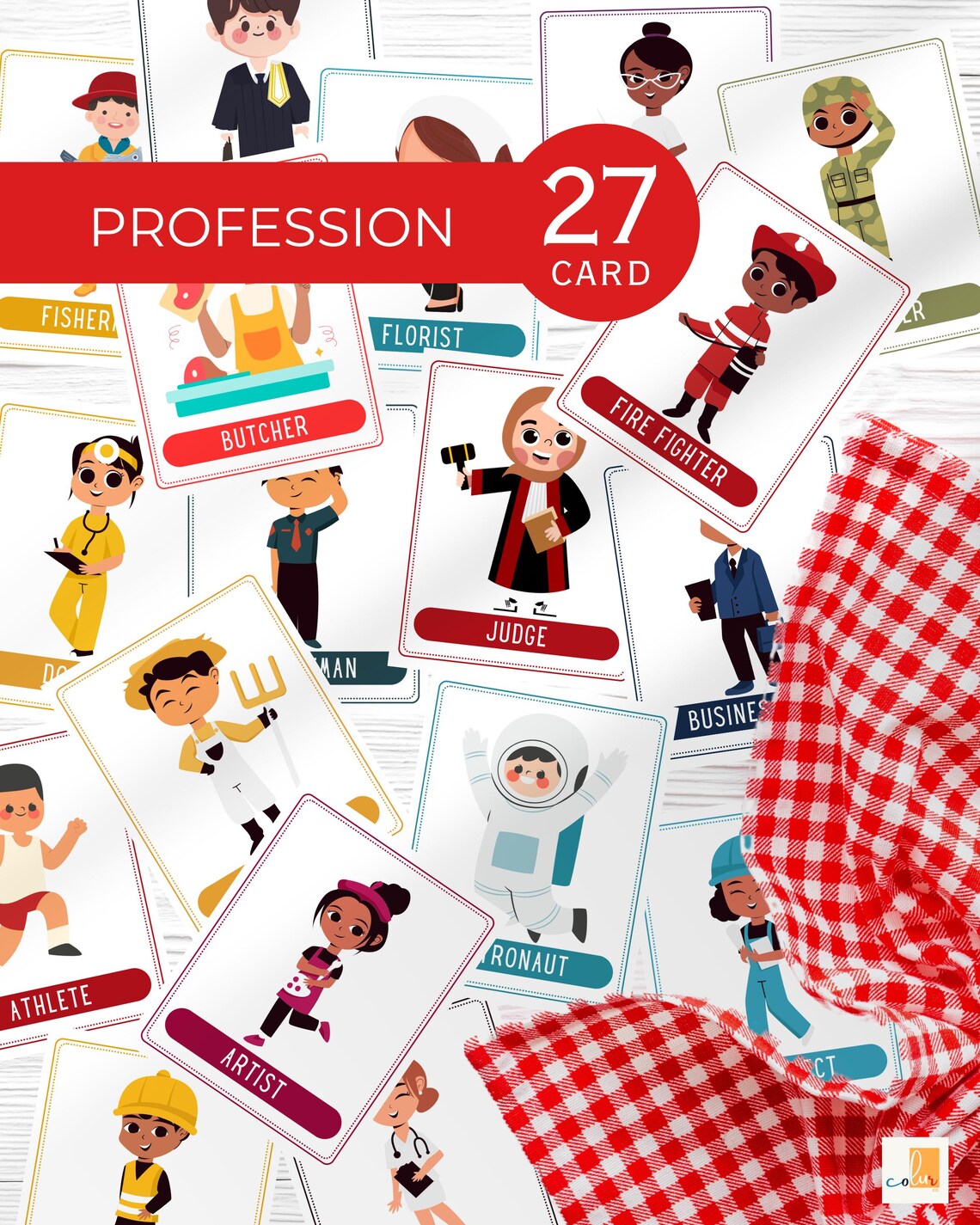 Printable Professions Flashcards for Kids | Montessori Career Learning ...