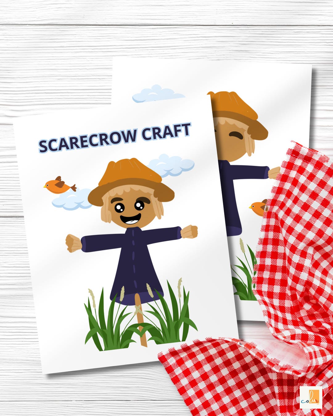 Build-a-scarecrow Fall Craft for Kids – Printable Cut and Paste ...