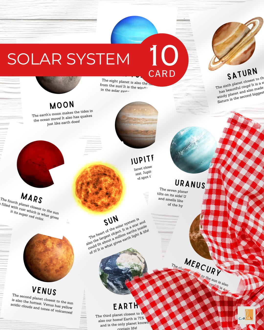 Printable Solar System Flashcards for Kids | Educational Space Learning ...