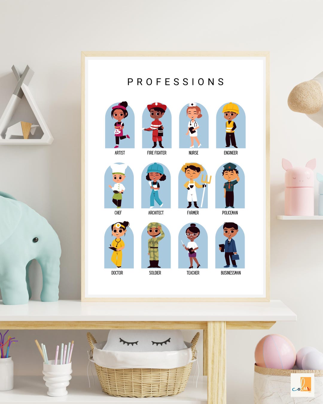 Printable Professions Poster for Kids – Educational Career Chart for ...